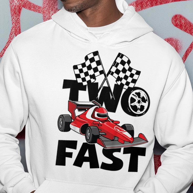 Kids Two Fast 2 Curious Racing 2Nd Birthday Race Car Pit Crew Hoodie ...