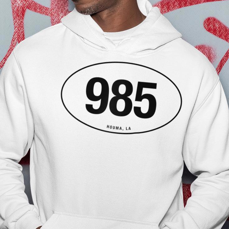 Louisiana Area Code 985 Oval State Pride Gift Hoodie | Mazezy