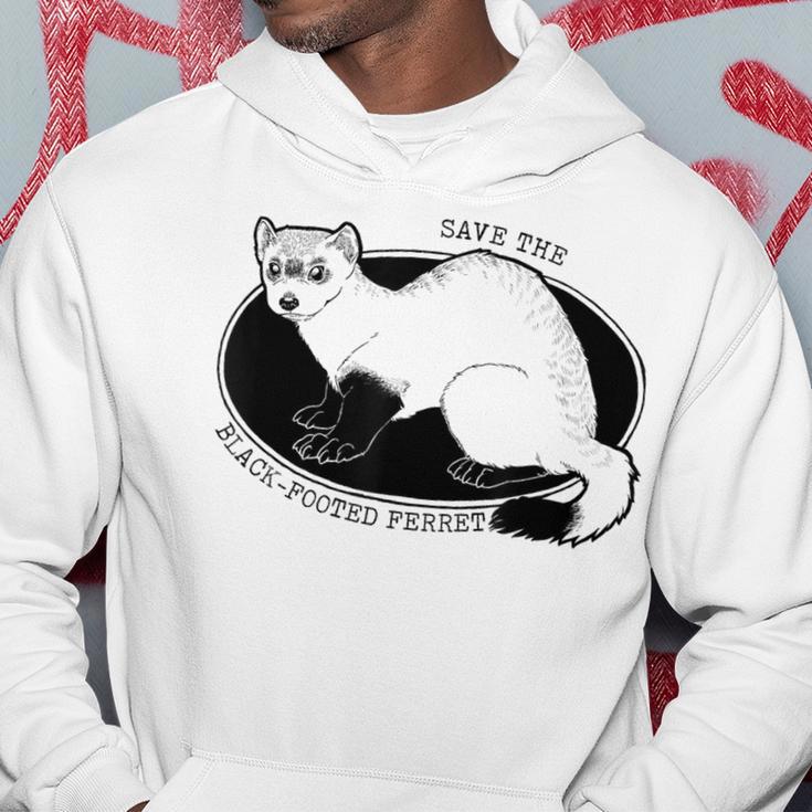 Save The American Ferret Black-Footed Ferret Hoodie | Mazezy