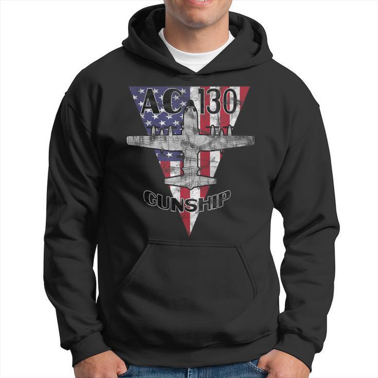 Ac-130 Gunship Patriotic Airplane Vintage Hoodie | Mazezy