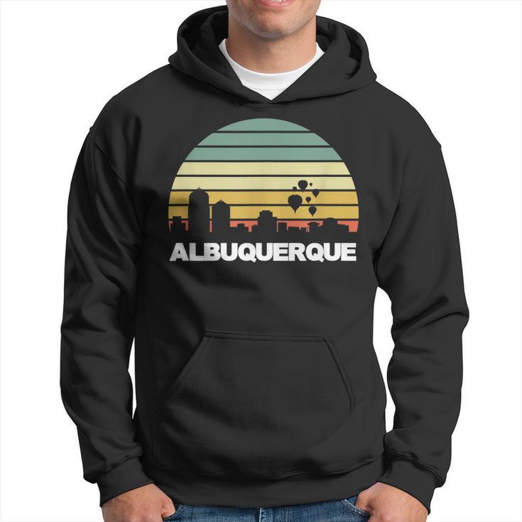 Albuquerque Balloon Festival New Mexico Skyline Vintage Hoodie - Thegiftio