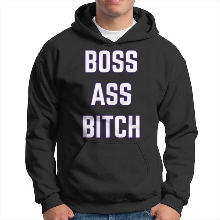 Boss Ass Bitch Fun Cute Cool Motivational Hoodie Mazezy