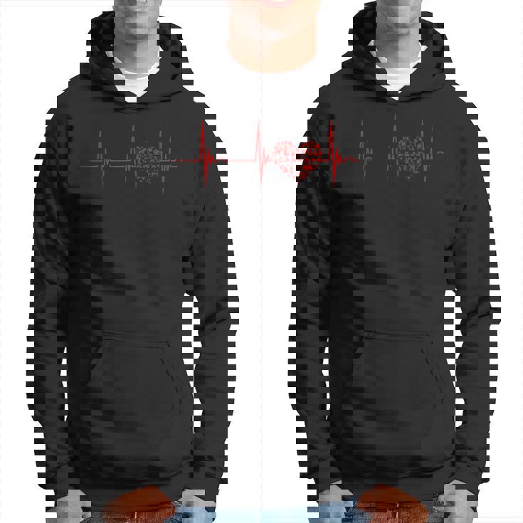 Canada Flag Heartbeat Ekg Pulse Canadian Pride Canada Hoodie | Mazezy