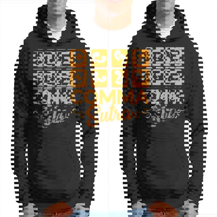 Comma Sutra Funny Parody Love Making Party Sex Hoodie | Mazezy