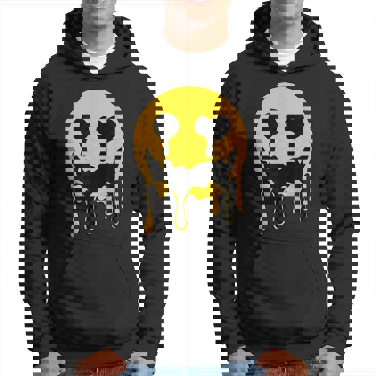 Creepy Melting Smile Smiling Face Scary Dripping Emoticon Hoodie ...