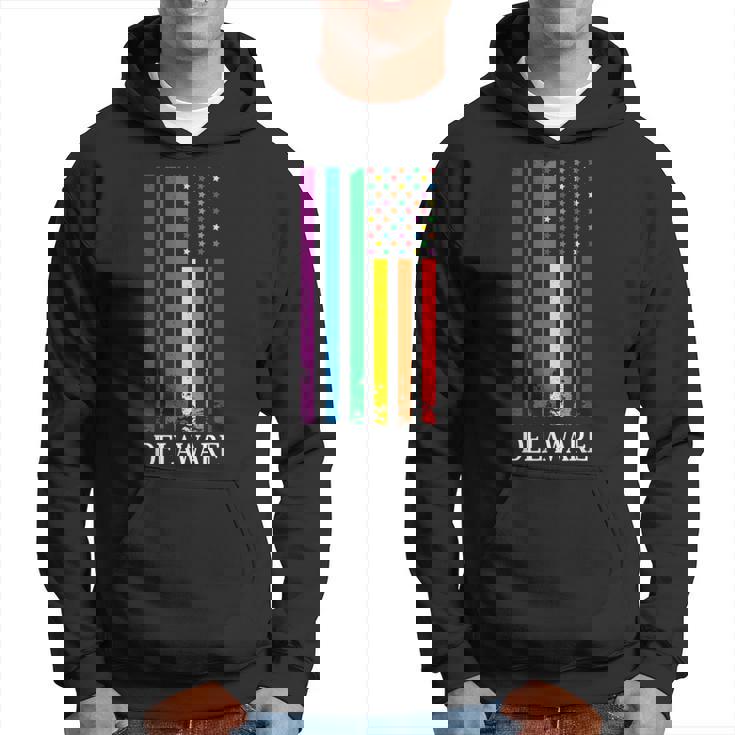 Delaware Pride Month Pride Flag Lgbt Community Lgbtq Flag De Hoodie ...
