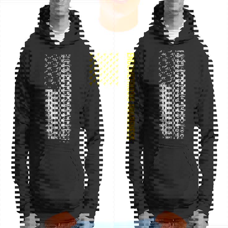 Endometriosis Awareness Flag Yellow Ribbon Endo Warrior Hoodie | Seseable