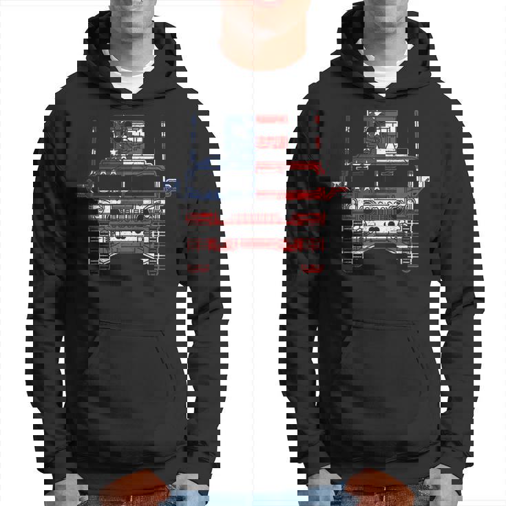 Humvee American Flag Military Vehicle Hmmwv Front Humvee Hoodie | Mazezy