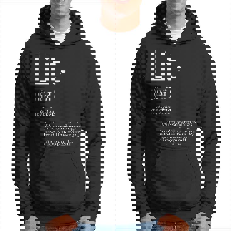 Lit Definition Lit Meme Definition Christmas Party Lit T-Shirt - Seseable