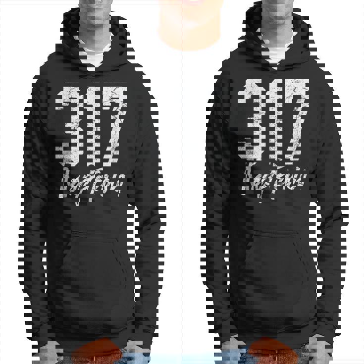 Naptown 317 Naptown Area Code Vintage Pride City Hoodie | Mazezy