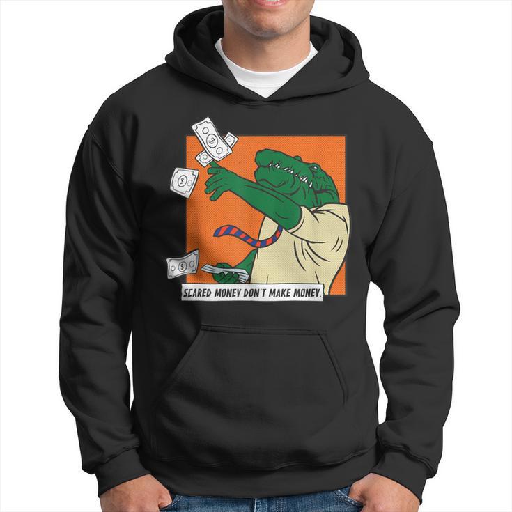 Scared Money Don't Make Money Retro Gator Comic Hoodie | Mazezy