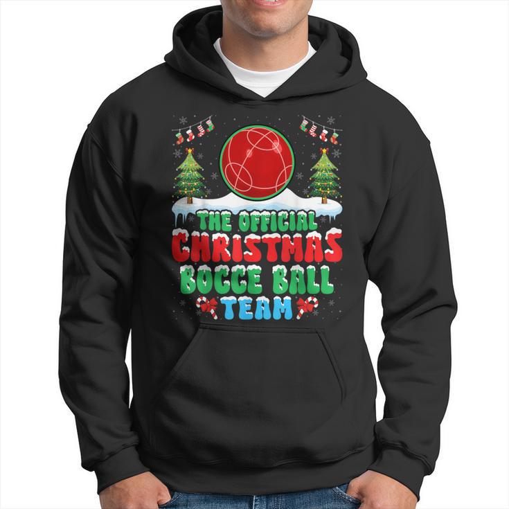 Snow Christmas Bocce Ball Team Bocce Ball Lover Xmas Men's T-shirt Back ...