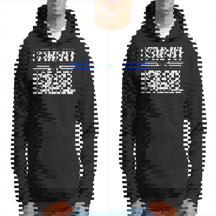 Support I Stand With Israel Jewish Heritage Israeli Flag Hoodie - Seseable