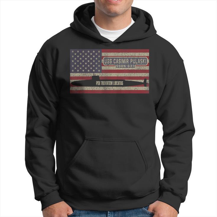 Uss Casimir Pulaski Ssbn633 Submarine American Flag Gift Hoodie | Mazezy
