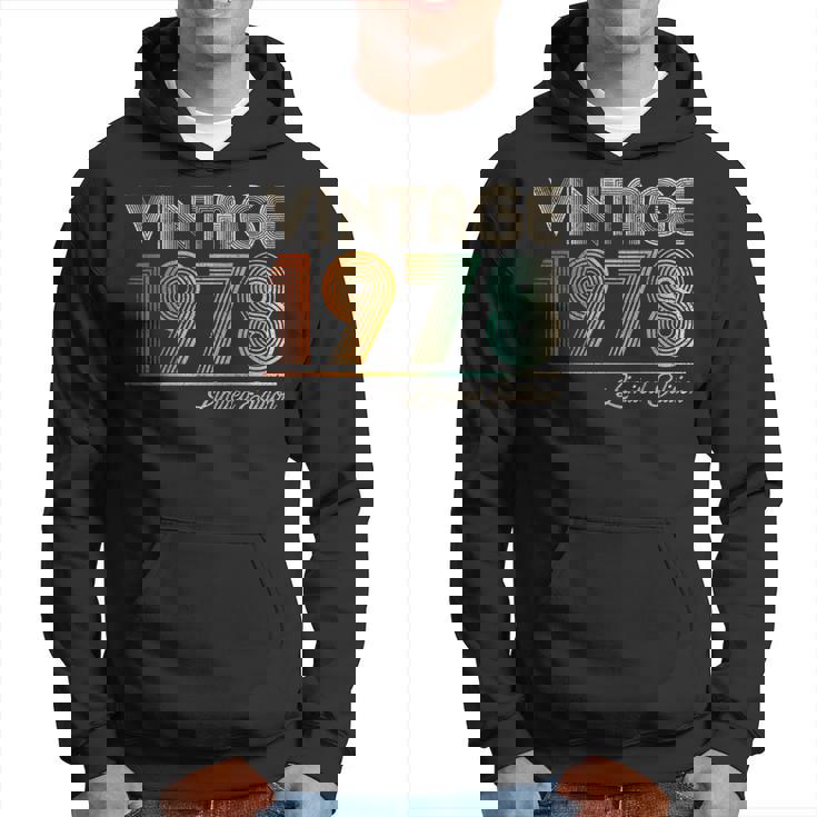 Vintage 1978 Retro Classic Style 45Th Birthday Born In 1978 Hoodie ...