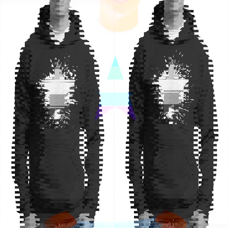 Vintage Gay Male Flag Subtle Lgbt Trans Bisexual Mlm Pride Hoodie | Mazezy