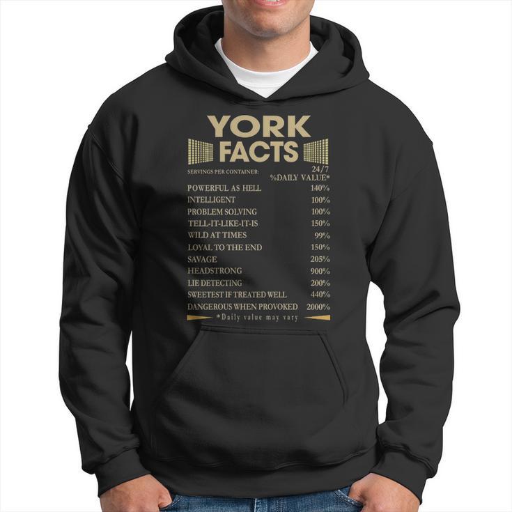 York Name Gift York Facts V2 Hoodie | Seseable