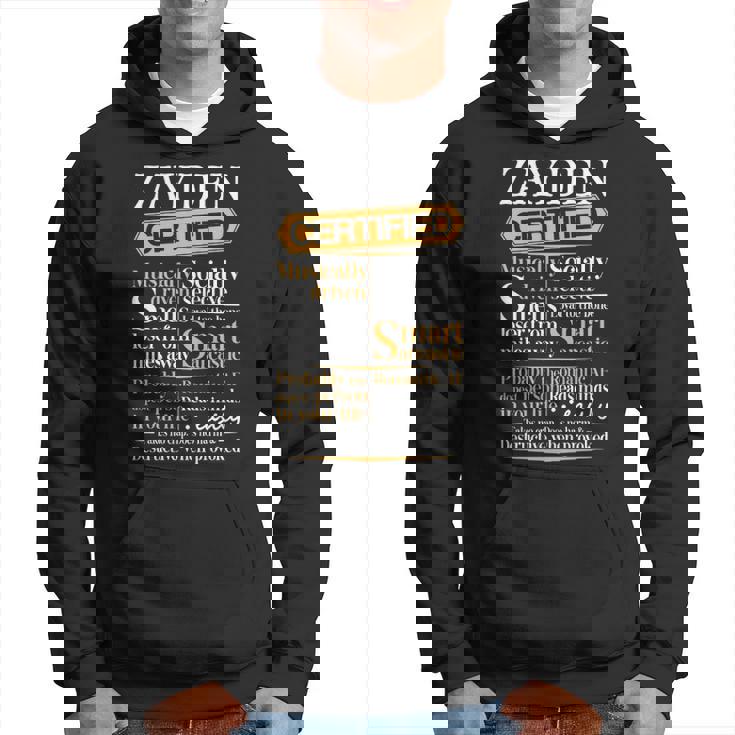 Zayden Name Gift Certified Zayden Hoodie | Seseable