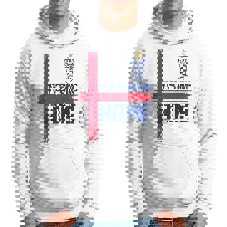 Its Coming Home England Football Soccer Jersey Style Retro Hoodie | Mazezy