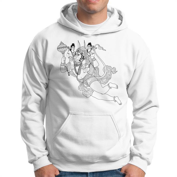 Lord Hanuman Hindu Hinduism God Hoodie | Mazezy