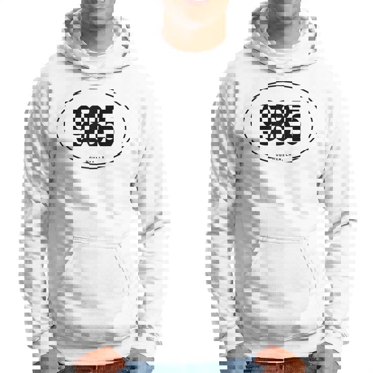 Louisiana Area Code 985 Oval State Pride Gift Hoodie | Mazezy