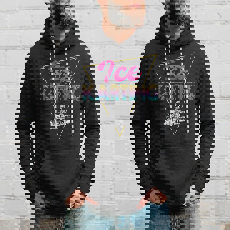 80S Retro Ice Karting Outfit Winter Car Ice Kart Racer Hoodie | Mazezy