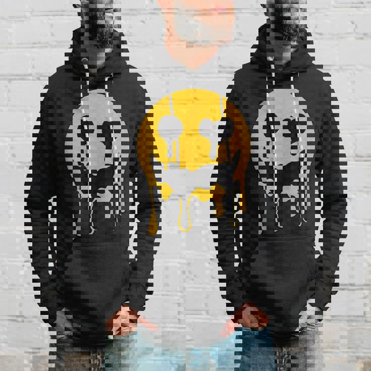Creepy Melting Smile Smiling Face Scary Dripping Emoticon Hoodie ...