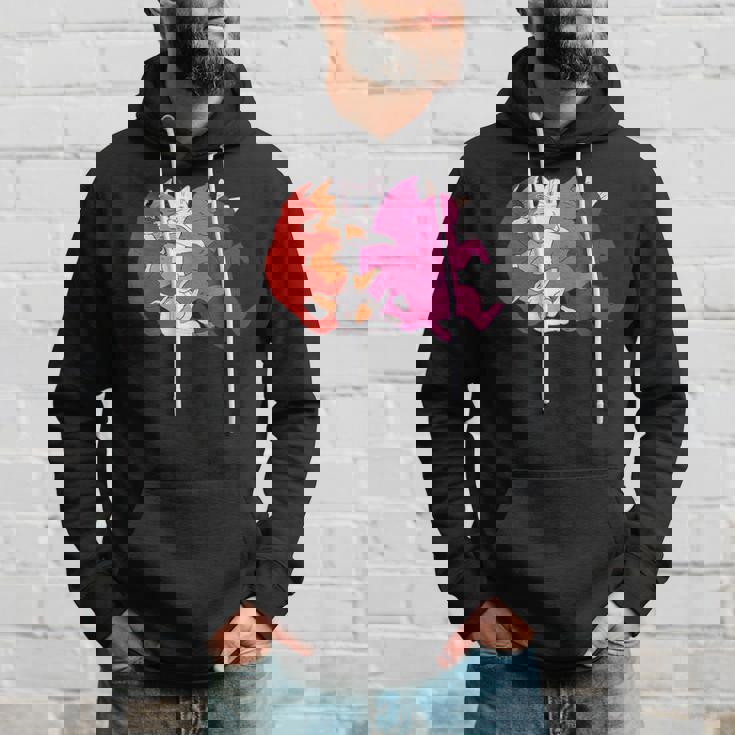 Lgbtq Lesbian Pride Flag - Cats Pile Lesbian Hoodie | Mazezy