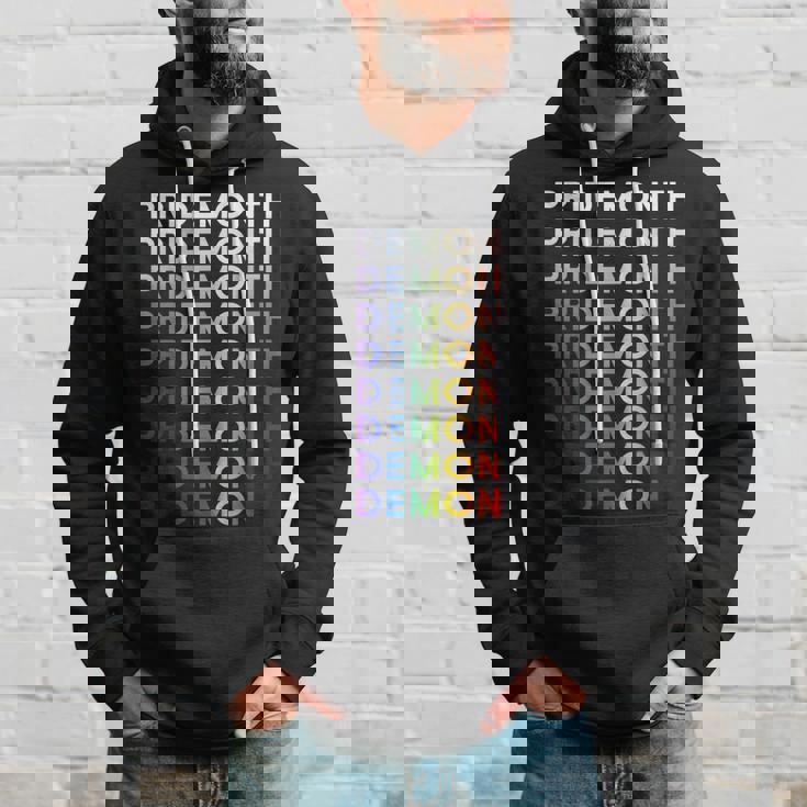 Pride Month Demon Pridemonth Demon Hoodie | Mazezy