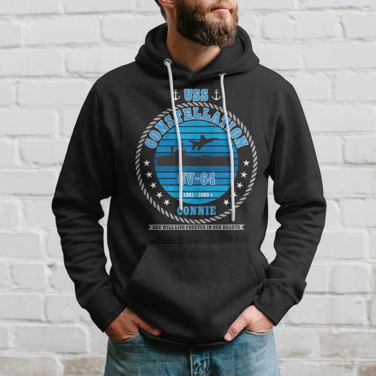 Uss Constellation Vintage Aircraft Carrier Cv-64 Carrier Hoodie - Thegiftio