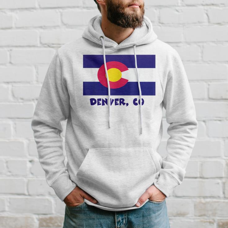 Denver Colorado Usa Flag Souvenir Hoodie | Mazezy