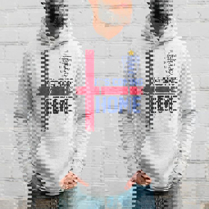 Its Coming Home England Football Soccer Jersey Style Retro Hoodie | Mazezy
