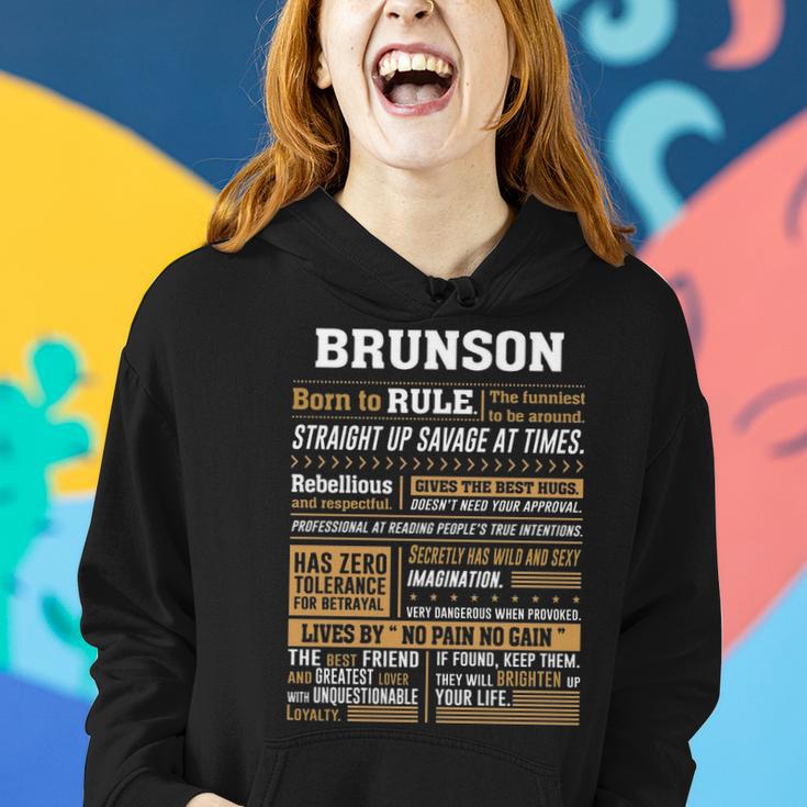 Brunson Name Gift Brunson Born To Rule V2 Women Hoodie - Seseable