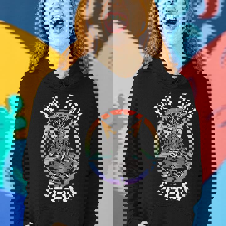 Hail Gay Satan Rainbow Baphomet Devil Goat Lgbtq Queer Pride Women ...