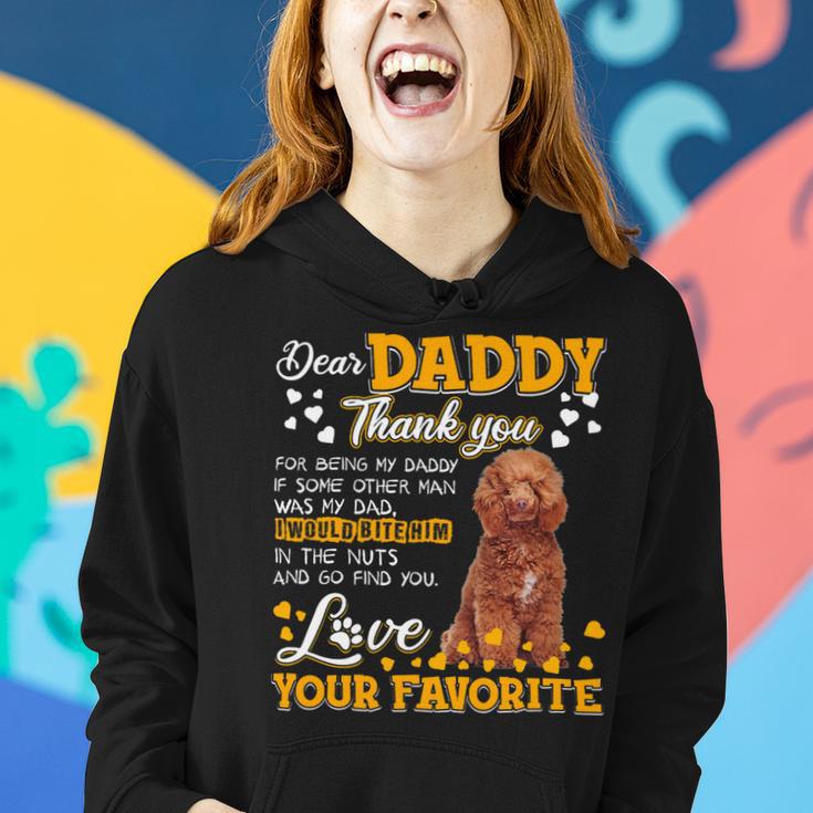 Poodles Dear Daddy Thank You For Being My Daddy Poodle Dog Women Hoodie ...