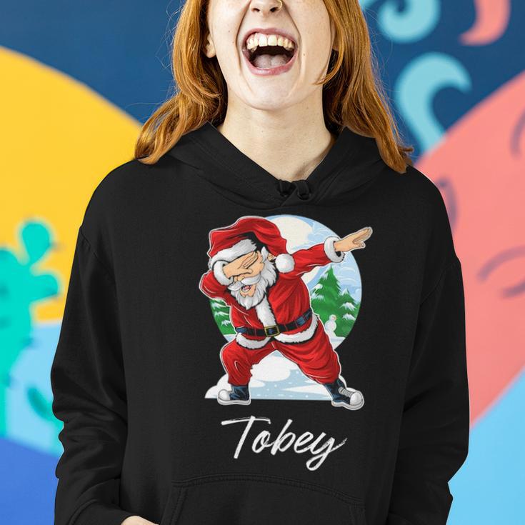 Tobey Name Gift Santa Tobey Women Hoodie - Seseable