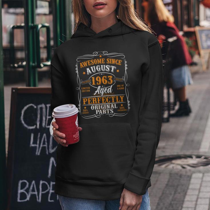 60 Years Old August 1963 Vintage 60Th Birthday Women Hoodie - Monsterry