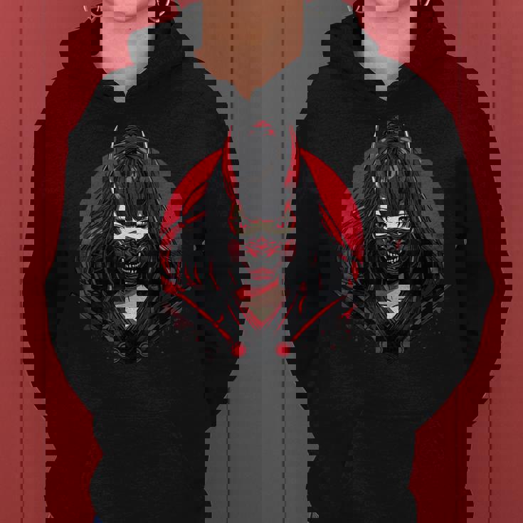 Anime Girl Gothic Waifu Japanese Kawaii Otaku Oni Mask Women Hoodie ...