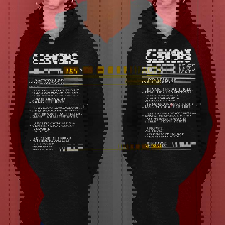 Clemons Name Gift Clemons Facts V2 Women Hoodie - Seseable