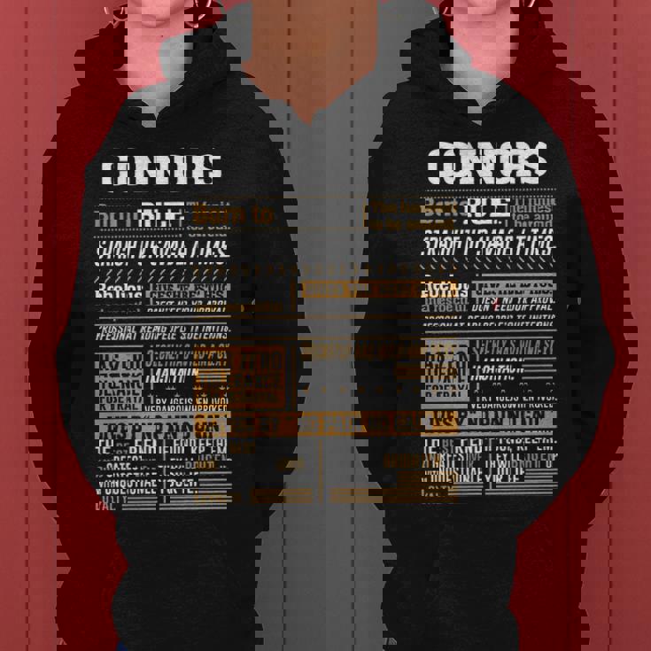 Connors Name Gift Connors Born To Rule V2 Women Hoodie - Seseable