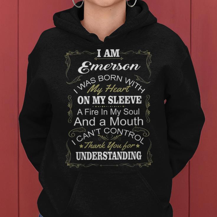 Emerson Name Gift I Am Emerson I Was Born With My Heart My Sleeve V2 ...