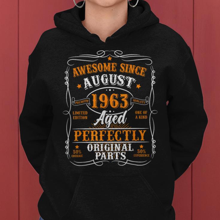 60 Years Old August 1963 Vintage 60Th Birthday Women Hoodie - Monsterry
