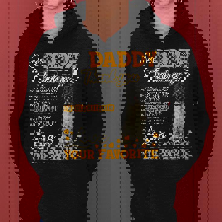 Newfoundland Dog Dear Daddy Thank You For Being My Daddy 1 Women Hoodie ...