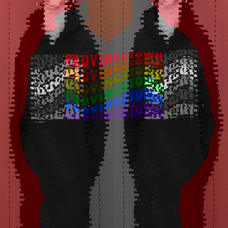 Provincetown Cape Cod Lgbtq Lgbt Rainbow Vacation Gay Pride Women Hoodie | Mazezy