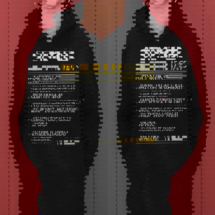 Stryker Name Gift Stryker Facts V2 Women Hoodie - Seseable
