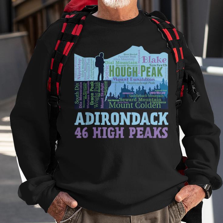 Adirondack Mountains 46 High Peaks List Word Cloud 46Er Sweatshirt | Mazezy