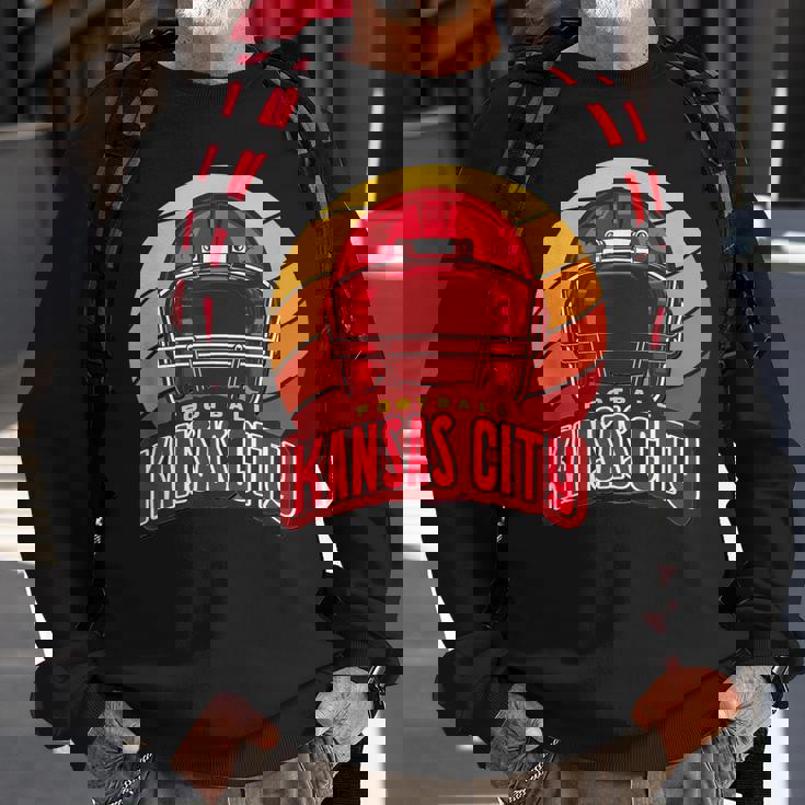 Chief Kansas City Football Quarterback Helmet Kc Kingdom Sweatshirt ...