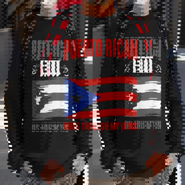 Puerto Rico Flag Boricua Puerto Rican Blood Pride Sweatshirt | Seseable UK