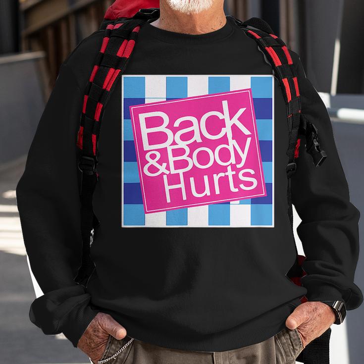 Vintage Back Body Hurts Cute Funny Meme Parody Meme Funny Gifts ...