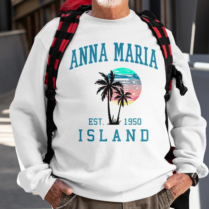 Anna Maria Island Florida Vintage Beach Palm Trees Summer Sweatshirt ...